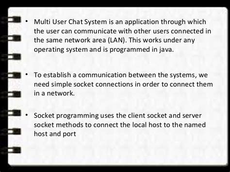 Multi User Chat System Using Java