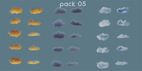 Artstation Fluffy Clouds Pack 05 And Cloud Node Shader Game Assets