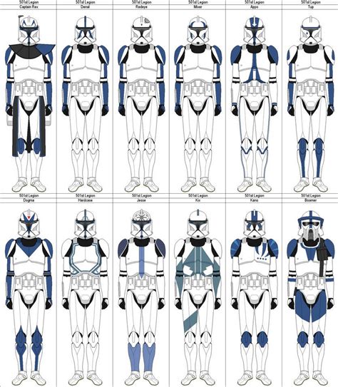 An Image Of Star Wars Uniforms In Blue And White Colors With