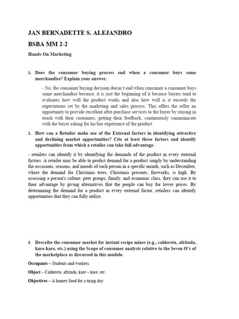 Retail Assignment Renzjanuary Pdf Retail Product Business