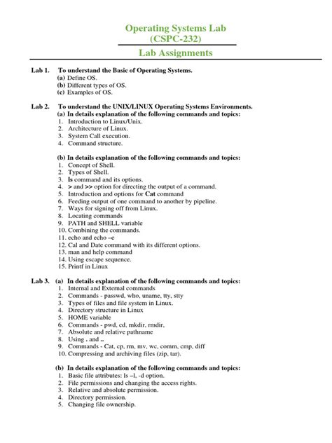 Os Experiments Pdf Operating System Scheduling Computing