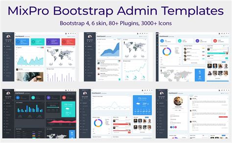 Bootstrap Dashboard Admin Templates With Responsive Web Application Kit Mixpro