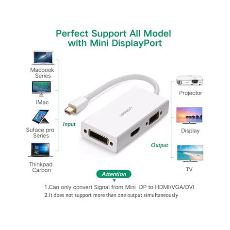 Ugreen 20417 Mini Displayport To Hdmi Vga And Dvi Price In Bd