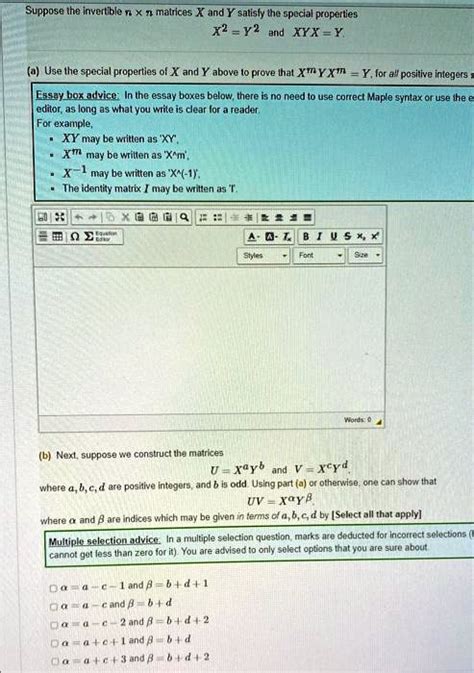 Solved Suppose The Invertible N X N Matrices X And Y Satisfy The
