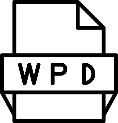 Wpd File Format Icon 15395116 Vector Art At Vecteezy