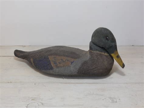 Reserved For Jeannie Antique Canvas Duck Decoy Primitive
