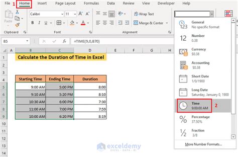 How To Calculate The Duration Of Time In Excel 7 Methods Exceldemy