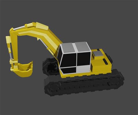 Fajar Sidique On Linkedin Low Poly Excavator