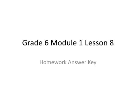 Grade 6 Ratios Homework Answer Key