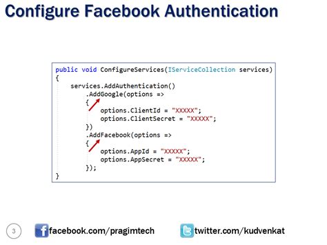 Sql Server Net And C Video Tutorial Aspnet Core Facebook Authentication Slides