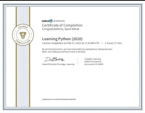 Syed Ishrat On Linkedin Linkedinlearning Python