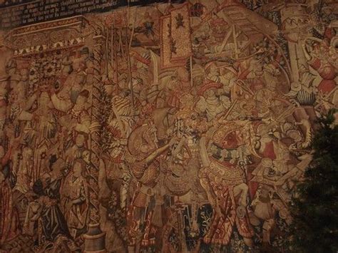 Ca 1450 Lhistoire Du Fort Roy Clovis Tapestry Arras Or Tournai