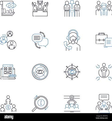 Industry Association Line Icons Collection Advocacy Nerking