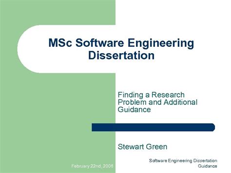 msc software engineering dissertation finding a research problem