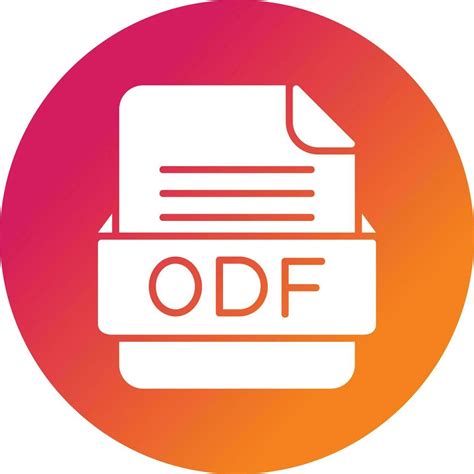 Odf File Format Vector Icon 34117277 Vector Art At Vecteezy