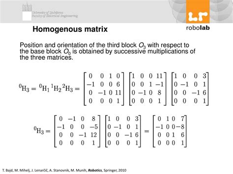 Ppt Homogenous Transformation Matrices Powerpoint Presentation Free