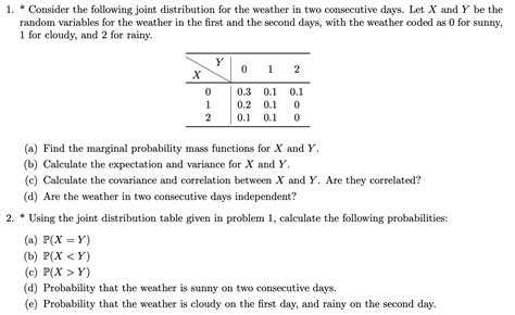 Solved Consider The Following Joint Distribution For Chegg