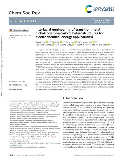 Pdf Interfacial Engineering Of Transition Metal Dichalcogenidecarbon Heterostructures For
