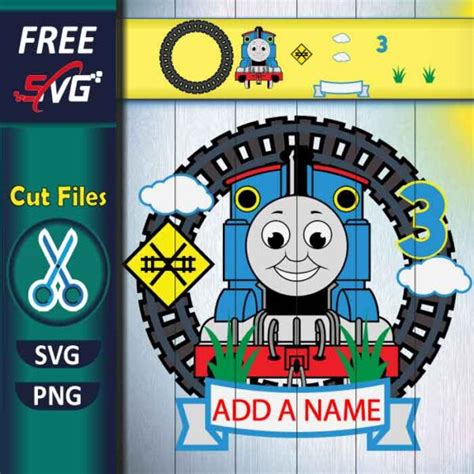 Thomas The Train Svg Free Birthday Papercut Template