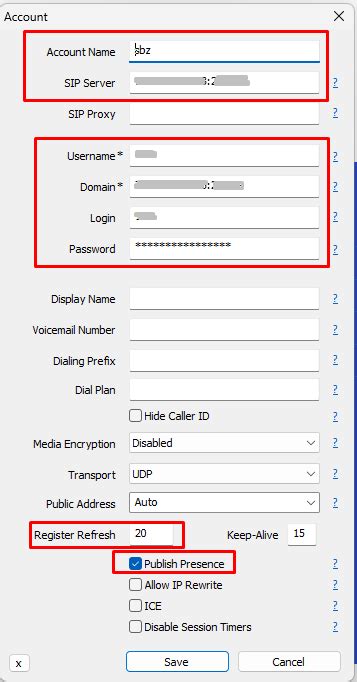 Settings For MicroSIP VoIP Program For Windows SBZ Systems