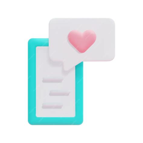 사랑 열정 아이콘 벡터의 거품과 심장 디자인이 있는 3d 스마트폰 소셜 미디어 온라인 플랫폼 개념 응용 프로그램에 대한 온라인 소셜 커뮤니케이션 3d 아이콘 벡터 렌더링