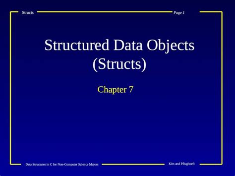 Ppt Structured Data Objects Structs Dokumentips