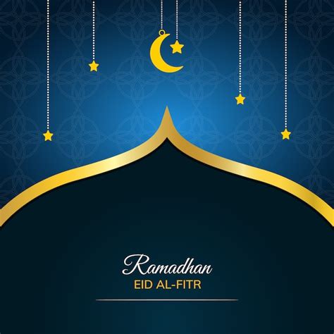 Premium Vector Happy Ramadhan Eid Al Fitr Greeting Card