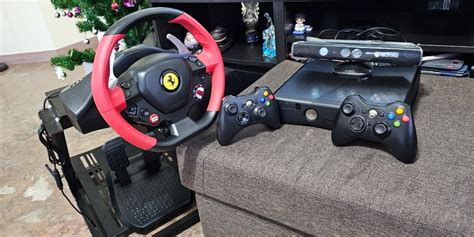 Microsoft Xbox With Motion Sensor And Driving Wheel Video Gaming Video Game Consoles Xbox On