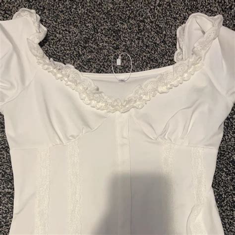 Yes Style White Stretchy Corset Blouse Top 🤍 Depop