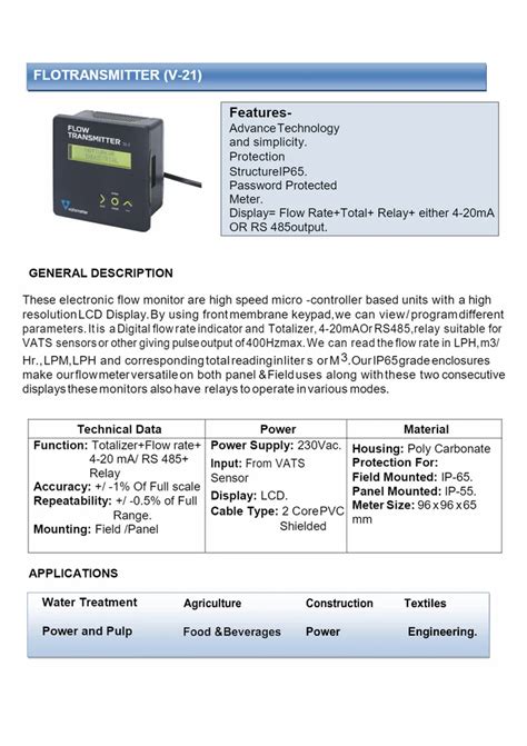 Digital Flow Indicator Flow Rate Indicator Totalizer Model Flowcounter Ss 1 Rs 485 Output