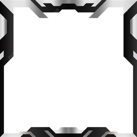 абстрактный черно серебристый металлический бордюр Twitch Stream