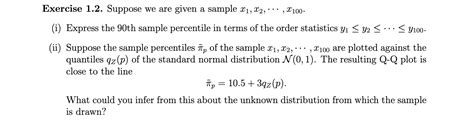 Solved Xercise 12 Suppose We Are Given A Sample