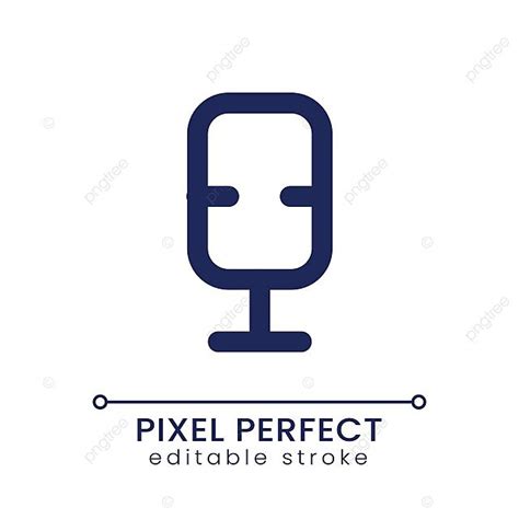 Microphone Pixel Perfect Linear Ui Icon Interface Audio Button Vector Interface Audio Button
