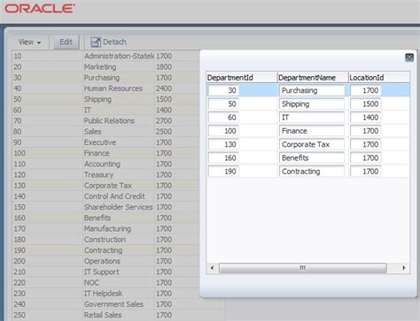 Unwinding Adf Display Multiple Selected Rows From Adf Table In A Popup