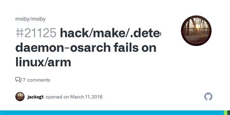 Hackmakedetect Daemon Osarch Fails On Linuxarm · Issue 21125