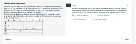 Search In A Grid Environment Consider The Following