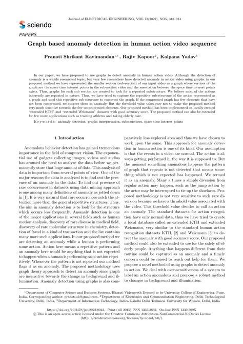 pdf graph based anomaly detection in human action video sequence