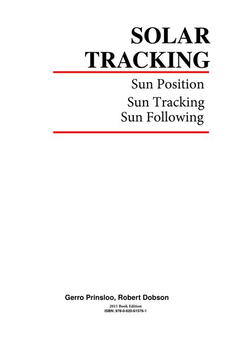 Pdf Solar Tracking Sun Tracking Sun Tracker Solar Tracker Follow Sun Sun Position