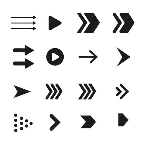 Directional Arrow Sign Or Icons Set Design Free Vector Premium Vector