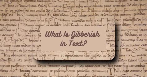 What Is Gibberish In Text Lipsum Hub