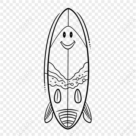 행복한 서핑보드 색칠 페이지 개요 스케치 그림의 이미지 벡터라인 아트선 그리기 Png 일러스트 무료 다운로드 Lovepik
