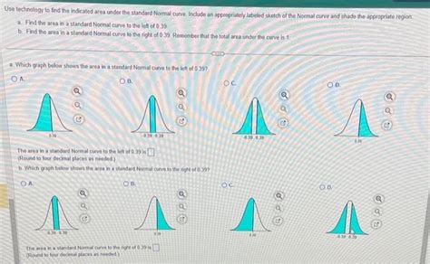 Solved Jse Technology To Find The Indicated Area Under The