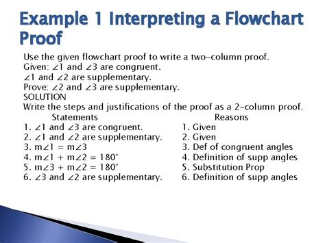 Lesson 31 Flowchart And Paragraph Proofs Flowchart Proof