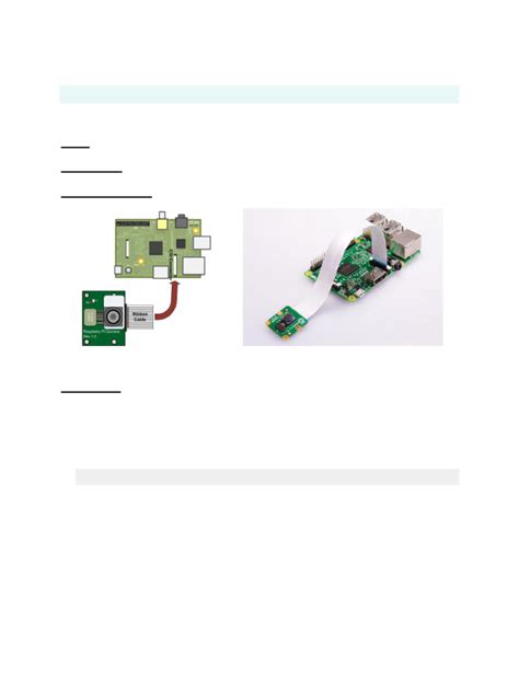 Interfacing Raspberry Pi With The Camera Module Pdf