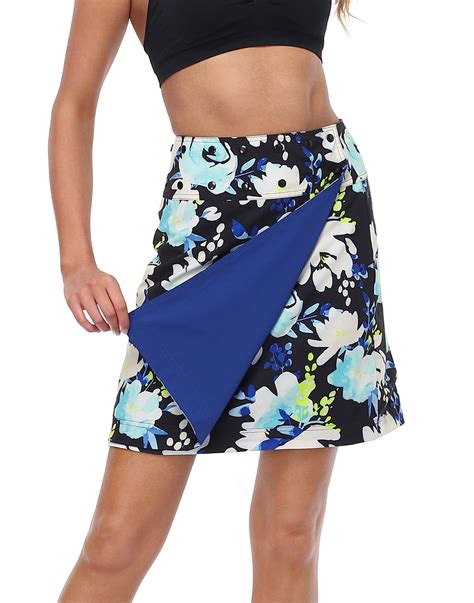 Hde Womens And Womens Plus Reversible Wrap Skirt Swim Coverup Black Floralroyal Blue M L