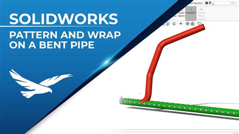 Expert Level Solidworks Pattern And Wrap On A Bent Pipe Youtube