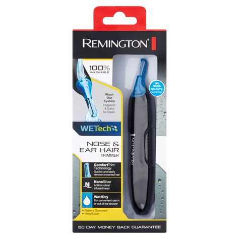 Remington Ne3200 Nose And Ear Hair Trimmer With Wash Out System Black