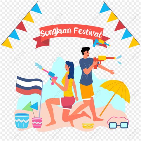 송크란 축제 캐릭터 컬러 플래그 그림입니다 명절 일러스트 물 일러스트운동보행 Png 일러스트 무료 다운로드 Lovepik