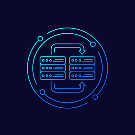 Server Backup Copy Data Icon Linear Design Vector Art At Vecteezy
