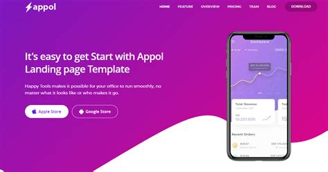 Bootstrap Mobile Application Website Template Free Download Bootstrap Template Php Cn